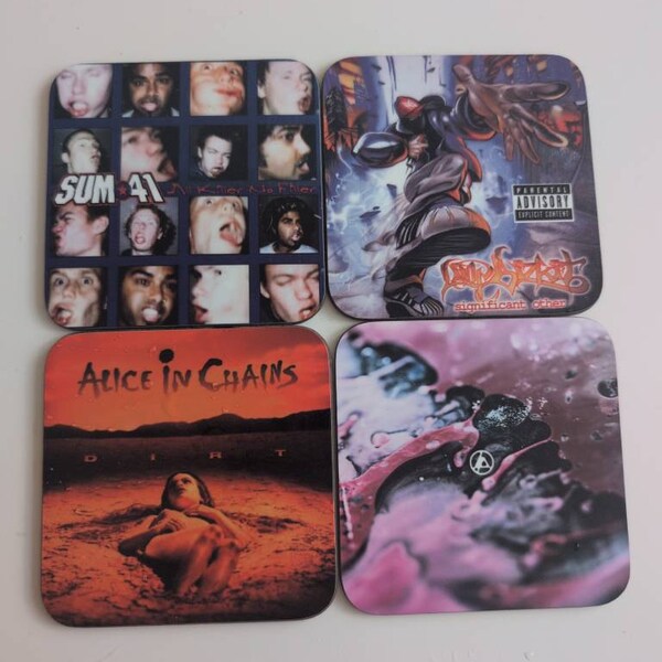 Your Favorite Album Cover Made Into a Wooden Coasters - Etsy UK