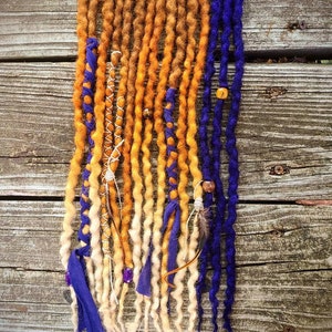 Indigo Goddess Accent Set of Wool Dreadlocks - Etsy