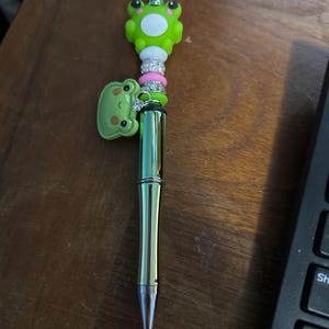 Strawberry Kitty Silicone Beaded Pen, Dangle Charm, Black Ink, Year ...