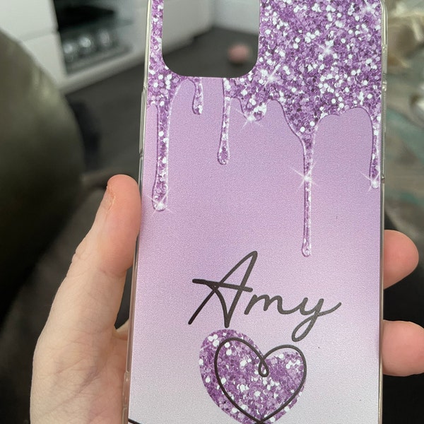 Personalised Phone Case iPhone 13 Shinee Hearts Custom Name Initials ...