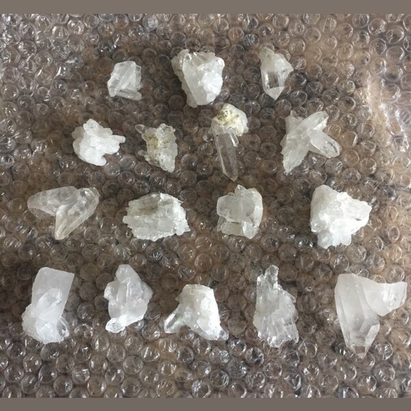 Mini Clear Quartz Crystal Clusters, Points and Pieces - Choose Ounces ...
