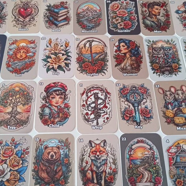 Extended Lenormand Blue Edition Glossy 350 Grams - Etsy