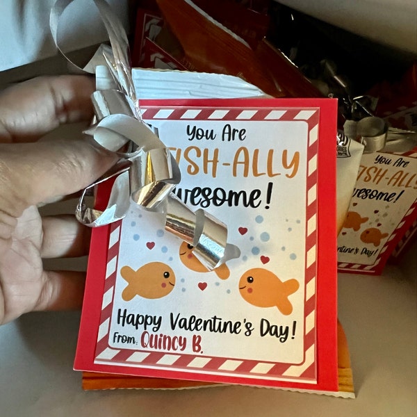 PRINTABLE You Are O-FISH-ALLY Awesome! Happy Valentine's Day! Goldfish ...