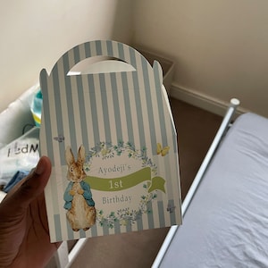 Peter Rabbit Personalised Childrens Party Box Gift Bag Favour - Etsy