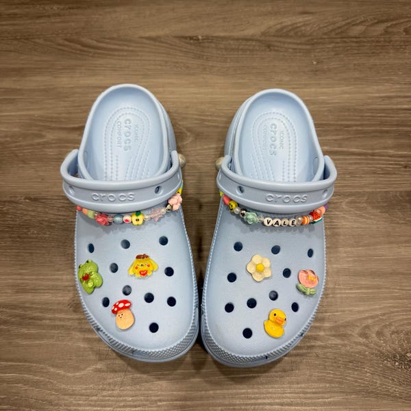 Personalised Beaded Shoe Charm | Custom Beaded Footwear Chain | Beaded ...