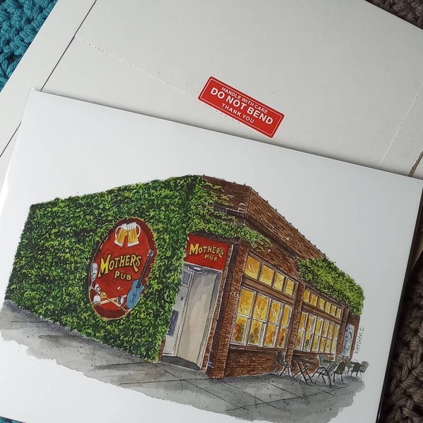 Ames Iowa Bar Watercolor Art Print AMES IA - Etsy