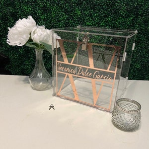 Personalized Acrylic Wedding Card Box I Wedding Card Box I | Etsy