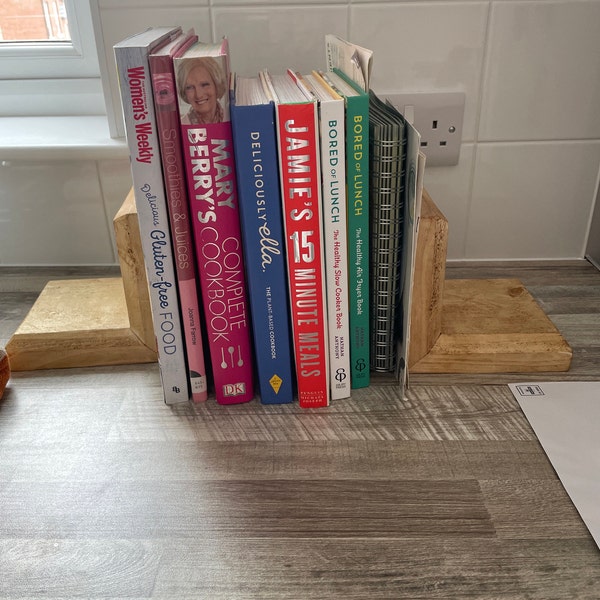 WOODEN Triangle BOOKREST | Book ORGANISER | Rustic Bedside Table Phone ...