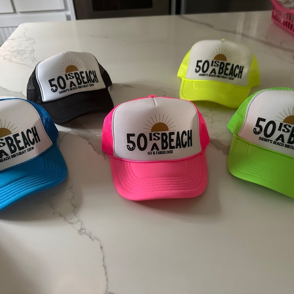 Beach Funny Birthday Hats | 13 Colors | Vacation and Birthday 40th Bday ...