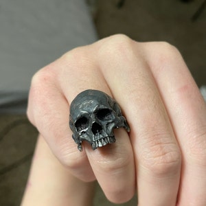 Skull Ring Into the Fire Jewelry Skull Ring LOW PROFILE - Etsy
