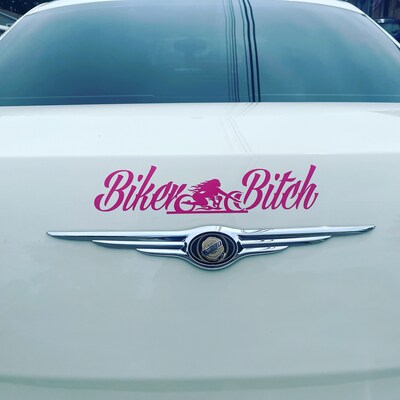Lady Rider Biker Babe Woman Girl Female Motorcycle Vinyl Decal Bike ...