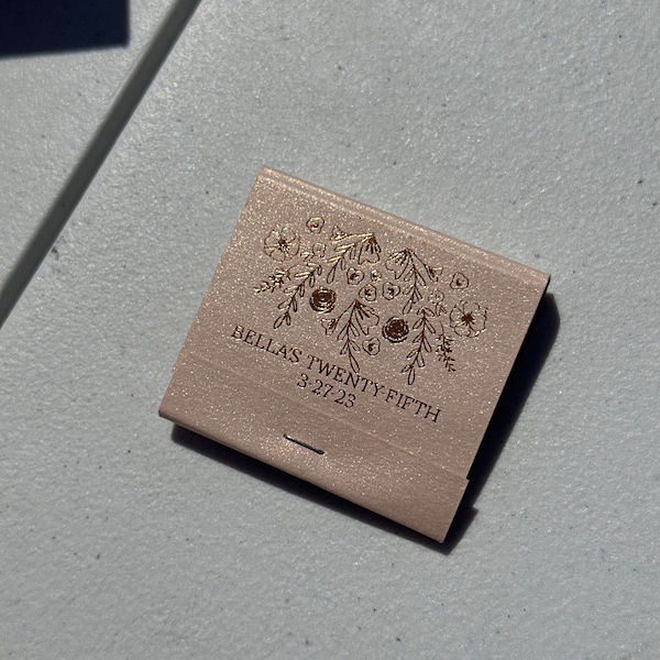 Personalized Matchbooks Custom Roses Design - Wedding Favor Matches ...