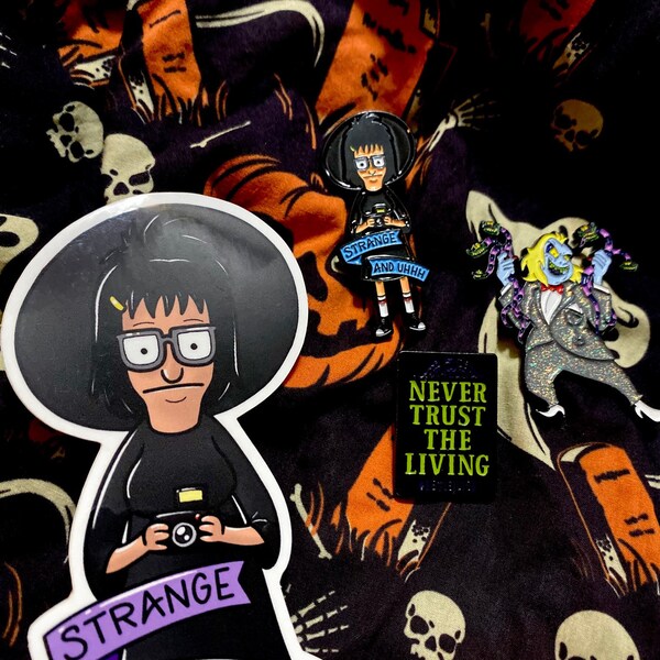 Tina Belcher 2" Enamel Pin Bob's Burgers Tina Belcher Beetle Lydia ...