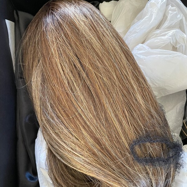 Remi Light Density 16”- 21.5" Neutral Blonde Layered With Curtain Bangs ...