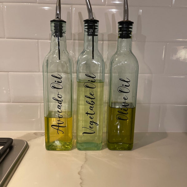 Condiment Labels, Salad Dressing Labels, Oil Bottle Labels, Bottle ...