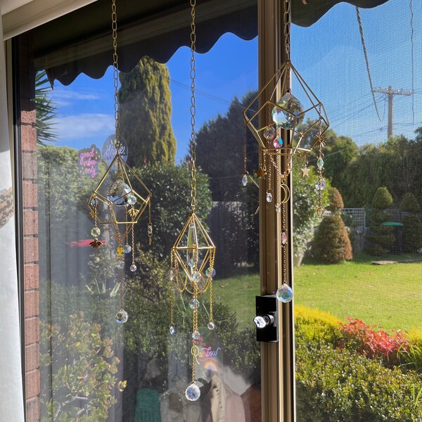 Evil Eye Protection Suncatcher- Glass Light Catcher Rainbow Maker ...