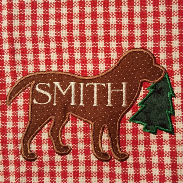 892 Christmas Dog 3 Machine Embroidery Applique Design - Etsy