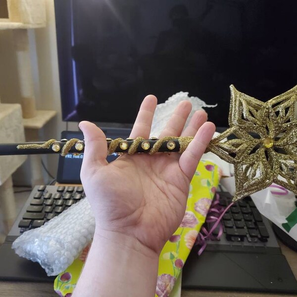 Frozen Blue Magic Wand Ice Princess Wizard Wand Fairy Wand Witches Wand ...