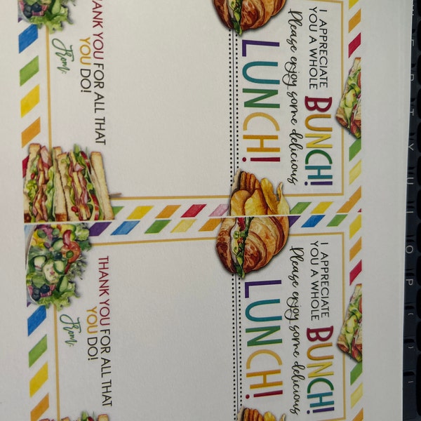 Teacher Appreciation Lunch Gift Card Holder: Editable DIY Printable ...