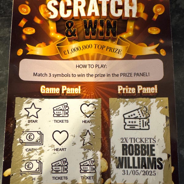 Custom Scratchcard, Scratch to Reveal Gift, Personalised Surprise Trip ...