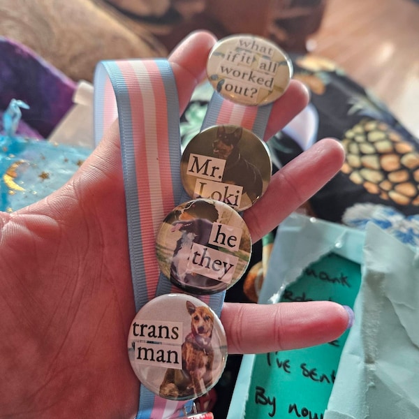 Handmade Collage Pin: 3-PACK CUSTOM ORDER - Etsy