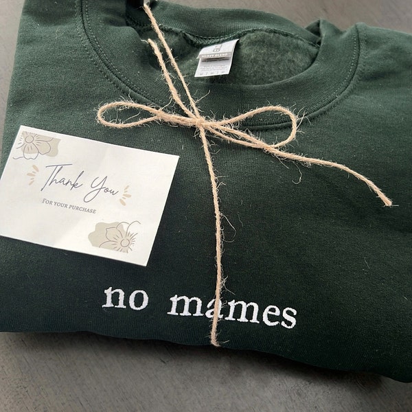 Unisex Embroidered No Mames Crewneck - Etsy