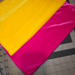 Princess NEON PINK Polyester Spandex Stretch Velvet Fabric for Tops ...