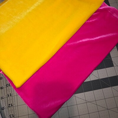 Princess NEON PINK Polyester Spandex Stretch Velvet Fabric for Tops ...