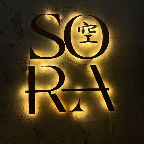 Floating Metal Letters, Business Logo Sign, Beauty Spa Sign, Cafe Sign ...