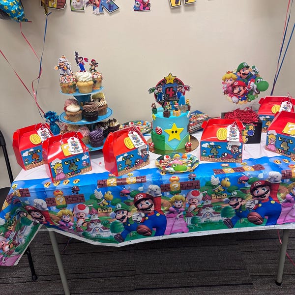 3D Super Mario Brothers Party Favor Box: Custom Goodie Treat Box - Etsy