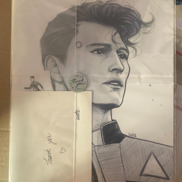 RK1K Postcard Connor X Markus, Detroit Become Human, A6 Art Print ...