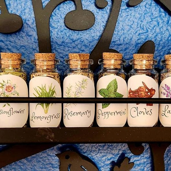 Mini Apothecary Herb Bottles | Dried Herbs for Rituals, Spellwork ...