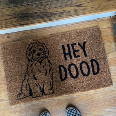 1426 Hey Dood Golden Doodle Dog Goldendoodle Doormat Labradoodle ...
