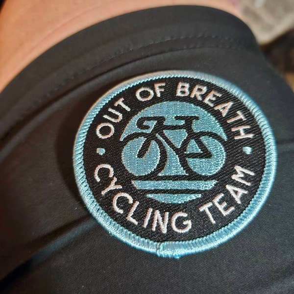 Out of Breath Cycling Team Patch | Iron on Embroidered Patch - Etsy