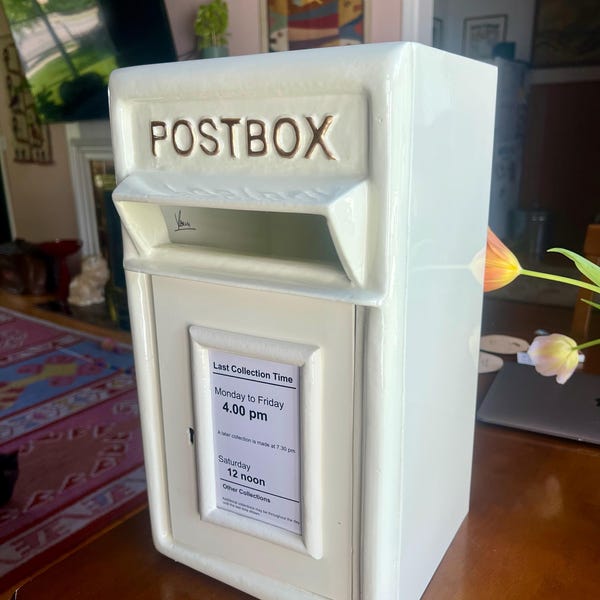 White ER Postal Front Post Box - Etsy