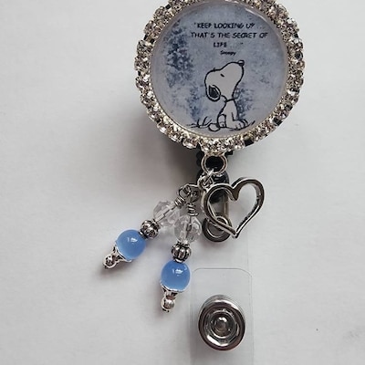 Snoopy Retractable Badge Holder - Etsy