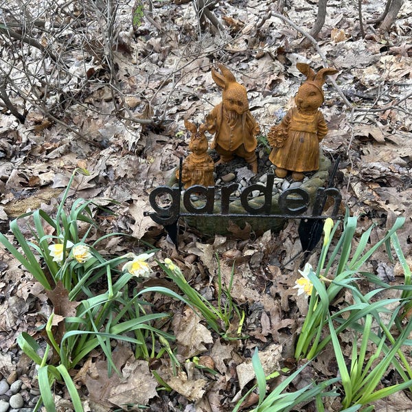 Rustic Cast Iron Mermaid Garden Statue | Vintage Coastal Decor for ...