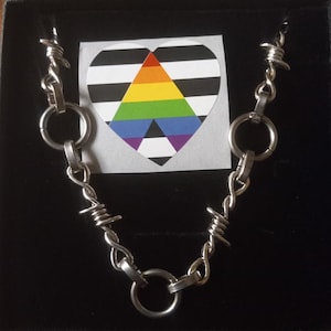 Barbed Wire O Ring Rosary Necklace Stainless Steel Gothic, Queer Fangs ...