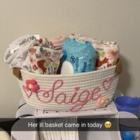 Personalized Baby Name Diaper Caddy Custom Baby Basket Personalized ...