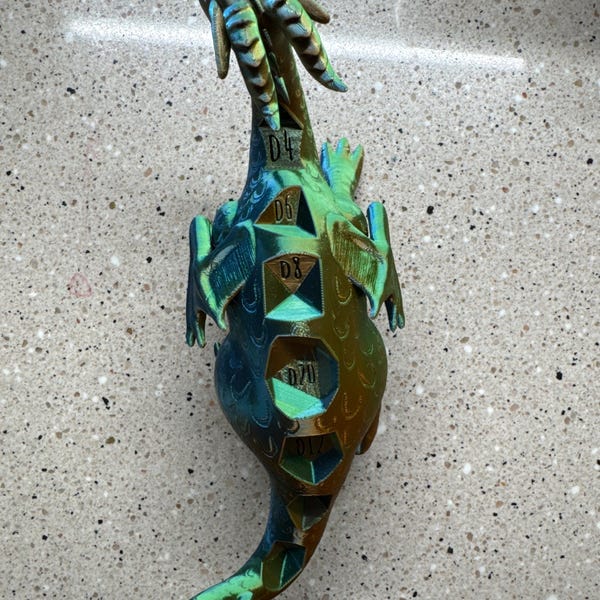 Shimmer Dienosaur Stegosaur Dice Holder Dungeons and Dragons Dice ...