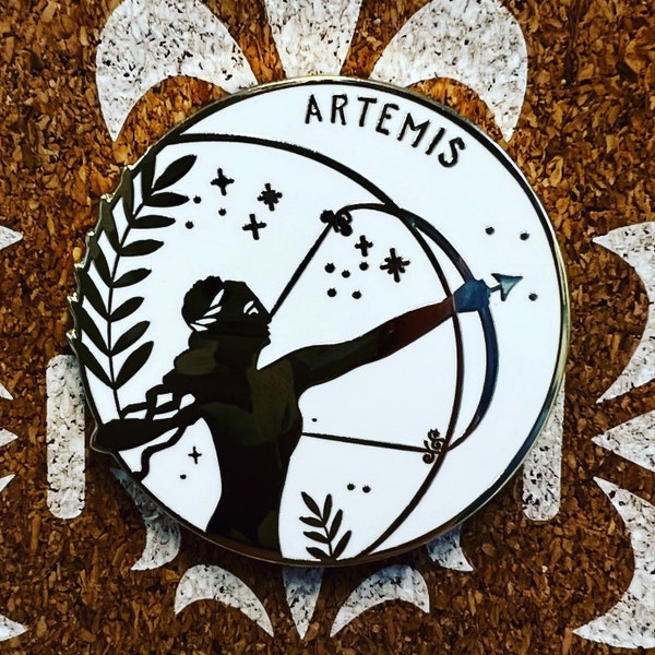 Artemis Goddess of Hunting Enamel Pin – Greek Mythology Collection ...