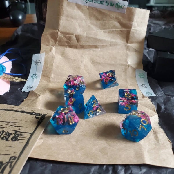 Jinx's Influence 7 Piece Handmade D&D Dice Hand Crafted Dungeons and ...