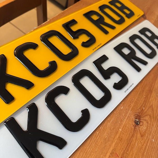 3D Gel Car Number Plates: UK Road Legal, Front & Rear - Etsy