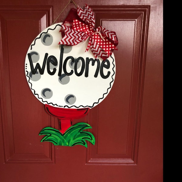 Golf Door Hanger, Spring Door Hanger, Summer Door Hanger, Golf Gift for ...