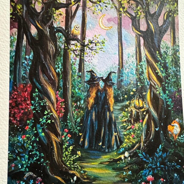 Wolf Moon PRINT, Wolf and Full Moon, Howling, Celestial, Crimson Skies ...