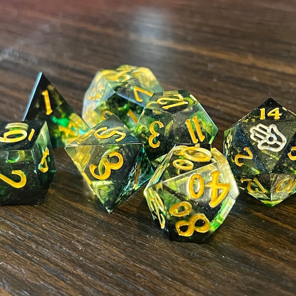 Phylactery of the Lich | Handmade Resin Polyhedral Dice Set for ...