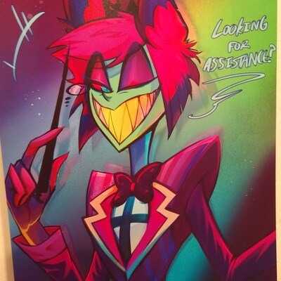 Hazbin Hotel Neon Alastor Fanart Prints - Etsy