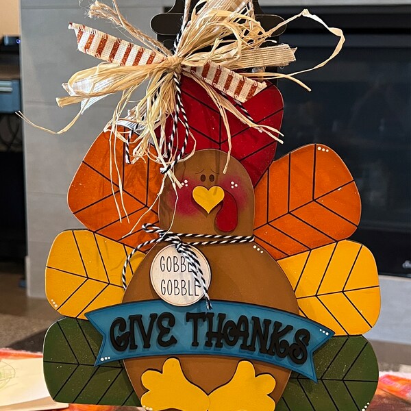 Turkey Door Hanger | Thanksgiving | Door Hanger | SVG File | Laser Cut ...