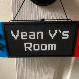 Custom Gamer Sign 10x4in Game Room Decor Gift for Kids Video Game Desk ...