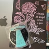 Batwing Tattoo Vinyl Sticker | Matte Holographic Goth Bat Rose Sticker ...